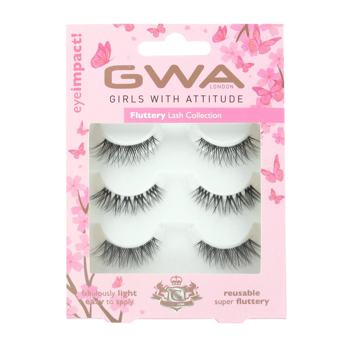 Fluttery Lash Collection | 3 style multipack |GWA London